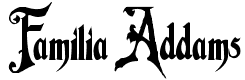 Familia Addams Font | View