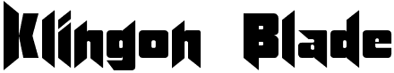 Klingon Blade Font | View